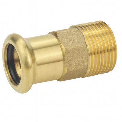 Westco 28mm x 1" Brass Press Coupling - C x MI Water Fitting