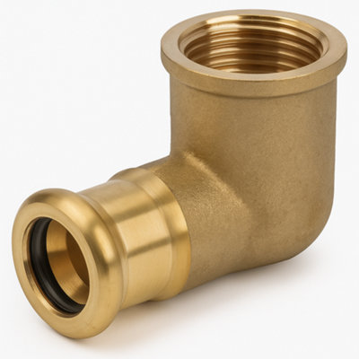Westco 28mm x 1" Brass Press Female 90 degrees Elbow - Press Fit to BSP ...