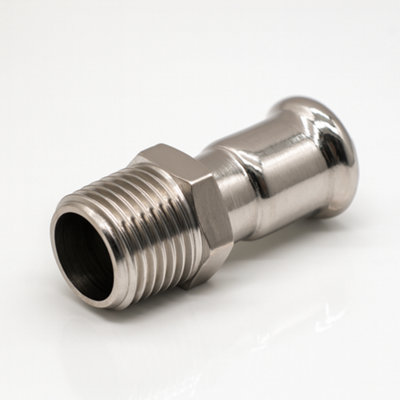 Westco 28mm x 3/4" Stainless Steel Press Male Coupling - Press Fit to ...