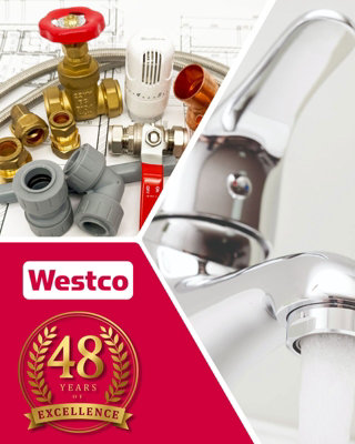 Westco 8mm Gas Isolating Valve - Brass Compression Shut-Off Valve for ...