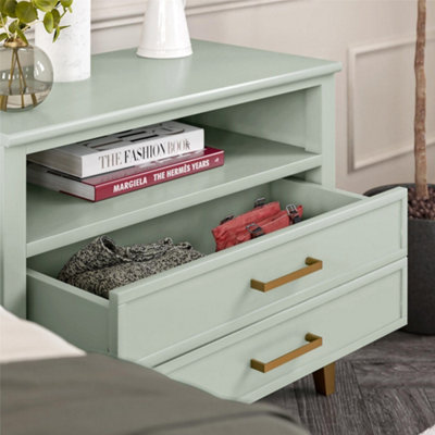 Westerleigh Wide Nightstand Pale Green