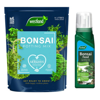 Westland Bonsai Potting Mix Compost Indoor Plant 4 Litres & Feed ...