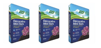 Westland Decorative Mini Bark 70L For Borders Pack of 3