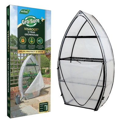 Westland Gro Sure Visiroot Clear Growhouse Greenhouse Wind Resistant 12 ...