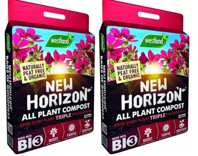 Westland New Peat Free Horizon All Plant Compost 10L Pack of 2