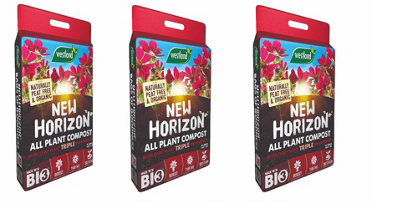 Westland New Peat Free Horizon All Plant Compost 10L Pack of 3