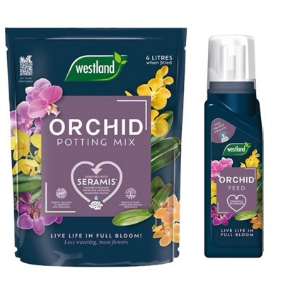 Westland Orchid Potting Mix Compost Indoor Plant 4 Litres & Feed ...