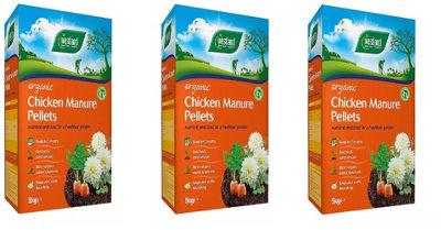 Westland Organics Chicken Manure Pellets 5Kg Pack of 3