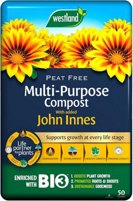 Westland Peat Free Multi Purpose Compost with Added John Innes 50L