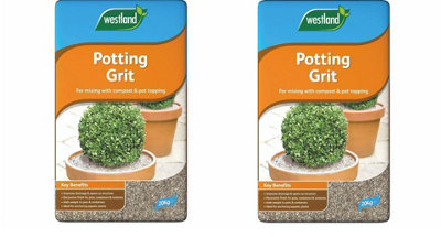Westland Potting Grit For Compost Mixing or Pot Topping 20Kg Pack of 2