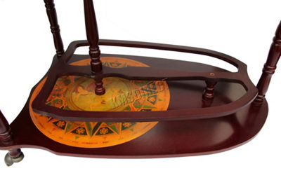 WestWood Globe Shaped Mini Bar Trolley With Table Drinks Cabinet ...