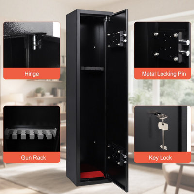 WestWood Home Heavy Duty Steel 6 Gun Safe Shotgun Rifle Cabinet Storage ...