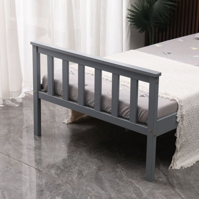 WestWood Single Bed Solid Pine Wood Frame With Footboard Wood Slat ...