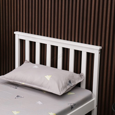 WestWood Single Bed Solid Pine Wood Frame With Footboard Wood Slat ...