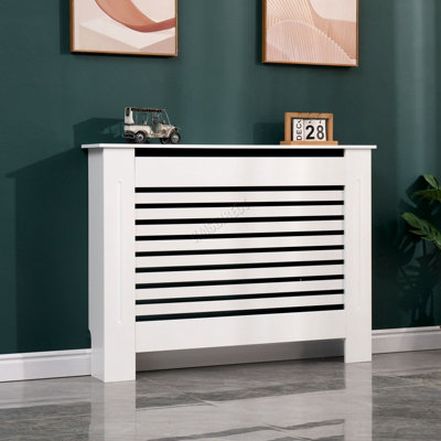 WestWood White Painted Radiator Cover Wall Cabinet Wood MDF Traditional ...