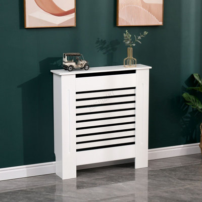 WestWood White Painted Radiator Cover Wall Cabinet Wood MDF Traditional ...