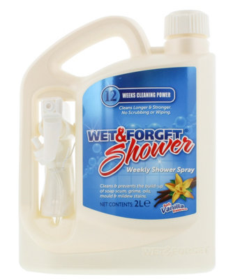 Wet & Forget Shower Cleaner, Vanilla Scent, No Scrubbing, Trigger Spray ...