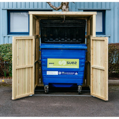WHALLEY COMMERCIAL EURO WHEELIE BIN STORE WITH ROOF - L154.5 X W164 X ...