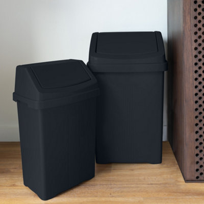 Wham 2 Piece Casa Bin Set (25L/50L Swing Bin) Midnight | DIY at B&Q