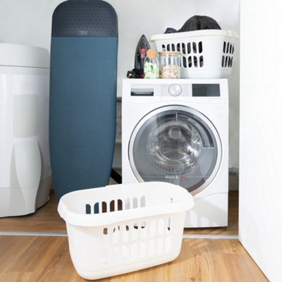 Wham 2 x Casa Plastic Hipster Laundry Basket Soft Cream