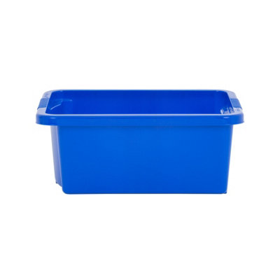 Wham 4x Stack & Store 16L Blue Plastic Storage Boxes. Home, Office ...