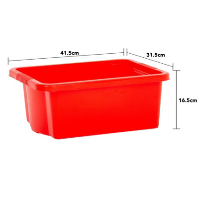 Wham 4x Stack & Store 16L Red Plastic Storage Boxes. Home, Office ...