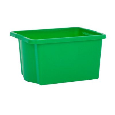 Wham 4x Stack & Store 30L Mixed Colour Plastic Storage Boxes. Home ...