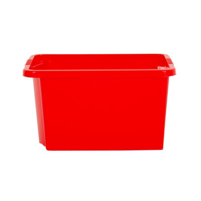 Wham 4x Stack & Store 30L Red Plastic Storage Boxes. Home, Office ...
