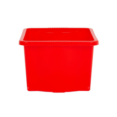 Wham 4x Stack & Store 35L Red Plastic Storage Boxes. Home, Office ...