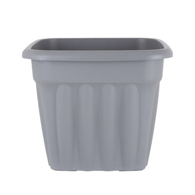 Wham 4x Vista Plastic Planter, Square Garden Plant Pot, Large Floor Pot ...