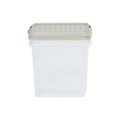 Wham Clip 2x 14L Square Plastic Storage Boxes with Secure Clip Lock ...