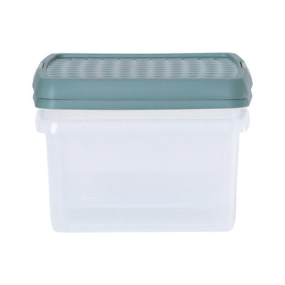 Wham Clip 2x 9L Square Plastic Storage Boxes with Clip Lock Lids. Ideal ...