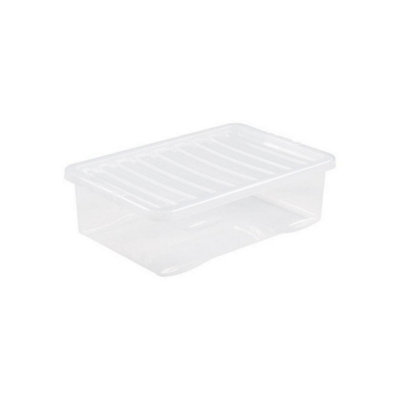 Wham Crystal 32L Storage Box Clear (One Size) | DIY at B&Q