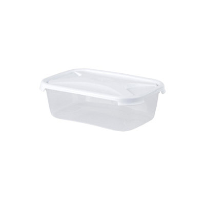 Wham Cuisine 1.6L Rectangular Food Box & Lid Packed Lunch Box, White