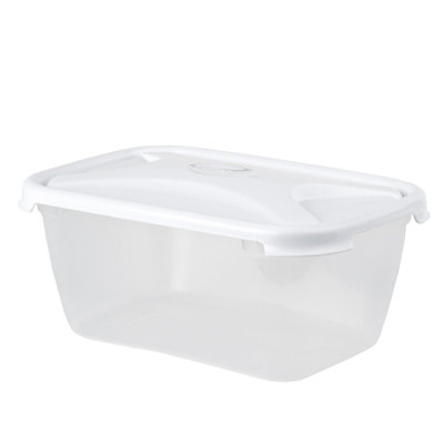 Wham Cuisine 3.6L Rectangular Food Box & Lid Packed Lunch Box, White ...