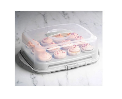 Wham Cupcake Caddy Storage Box Food Tray With Lid Cake Transport Tray ...