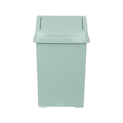 Wham High Grade 25L Plastic Flip Top Bin, 25Ltr Medium Waste Bin Silver ...