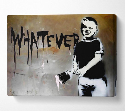 Whatever Kid Canvas Print Wall Art - Medium 20 x 32 Inches | DIY at B&Q