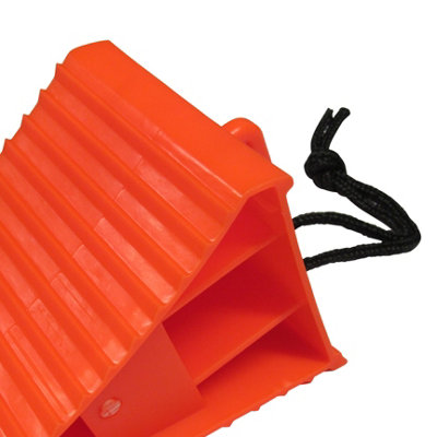Wheel Chock Tyre Brake Stoppers with Handle X4 (Ridged Wedges Caravan ...