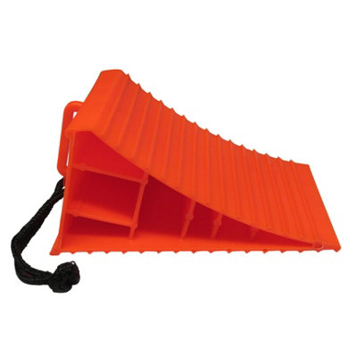 Wheel Chock Tyre Brake Stoppers with Handle X4 (Ridged Wedges Caravan ...