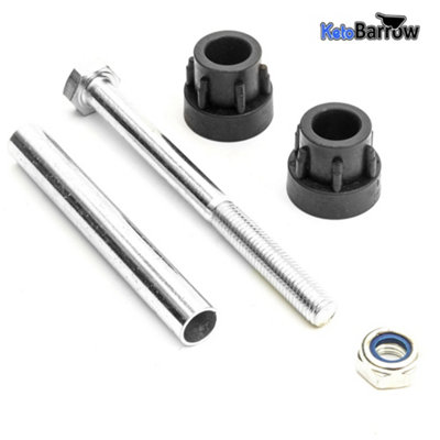 Wheelbarrow axle set 120mm to fit a 25mm (1") bore