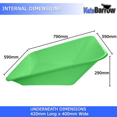 Wheelbarrow Body Tray Replacement Pan for Wheelbarrow - Universal ...