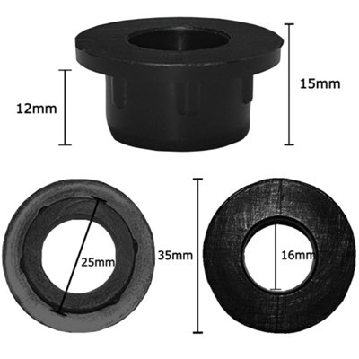 Wheelbarrow Wheel Axle Reducing Bush Spacer Reducer Inserts shaft bore ...