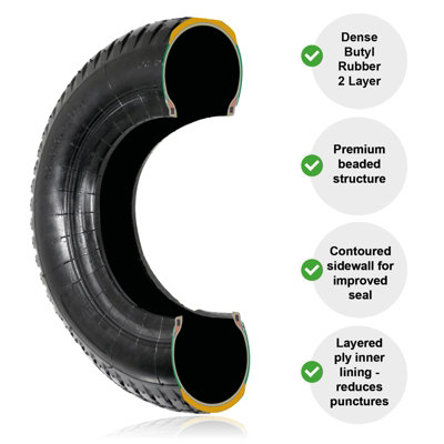Wheelbarrow Wheel Inner Tube + 16" Barrow Tyre 4.00 - 8 4.80-8 Rubber ...