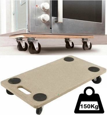 WHEELED FURNITURE MOVER MDF TROLLEY 360 DEGREE CASTOR 150KG HEAVY DUTY