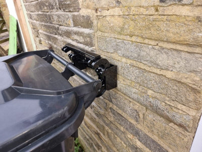 Wheelie Bin Buddy - Bin Lock secured to wall