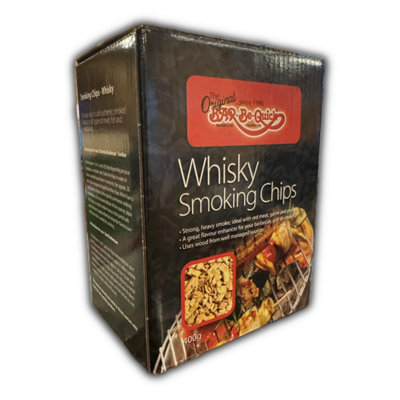 Whisky Smoking Wood Chips 400g BBQ Barbecue Smoker Wood Charcoal Pellet Grils - 1 x Box