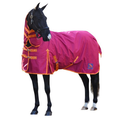 Whitaker Fixed Neck Horse Turnout Rug Wine (5 9")