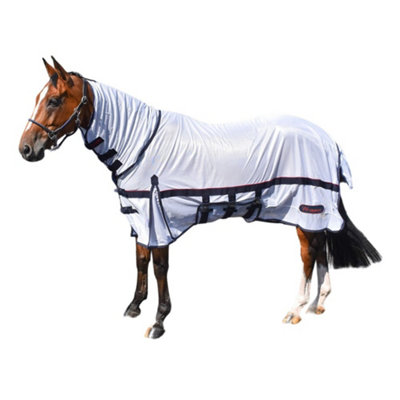 Whitaker Rastrick High-Neck Mesh Horse Fly Rug White (5 3")