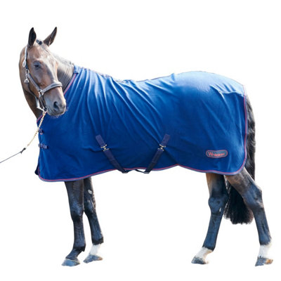 Whitaker Rastrick Standard-Neck Fleece Horse Rug Navy (4 6")
